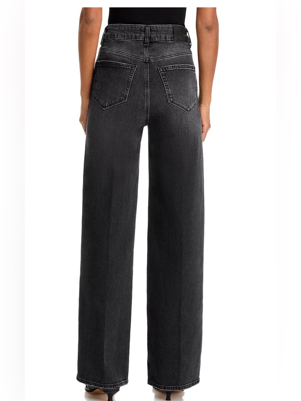 PAIGE | Jeans | Paige Sasha Wide Leg Jeans Viper Black Distressed ...